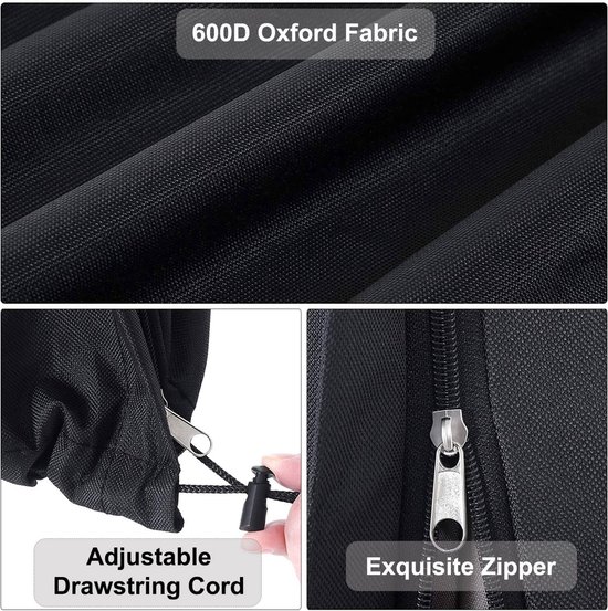 Parasolhoes, 190x25x50cm Parasolhoezen 600D Oxford-stof PVC-coating met ritssluiting... | bol