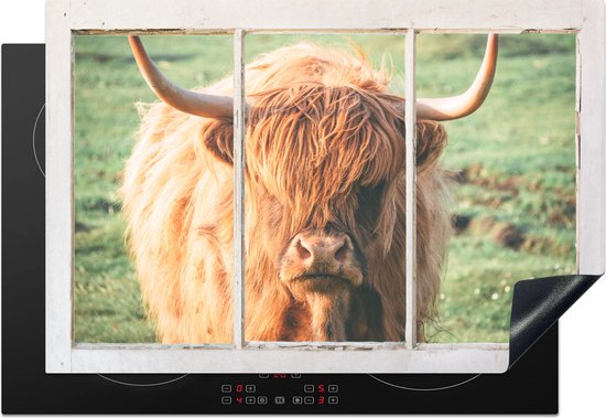 KitchenYeah® Inductie beschermer 74x48 cm - Schotse hooglander - Natuur ...