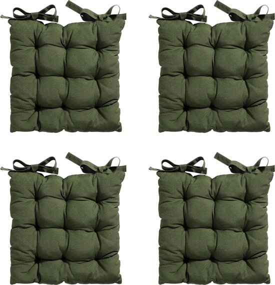 Madison Toscane Kussen - Panama Green - 46x46 - Groen - 4 Stuks | bol