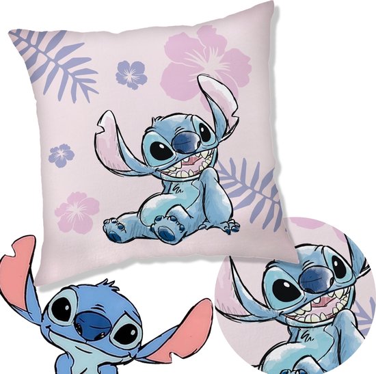 DISNEY Stitch Vierkant Kussen, Decoratief Kussen 35x35 cm | bol