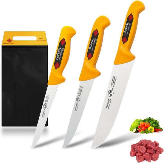 slagersmessenset, 3-delige professionele messenset van molybdeenstaal 1 ...