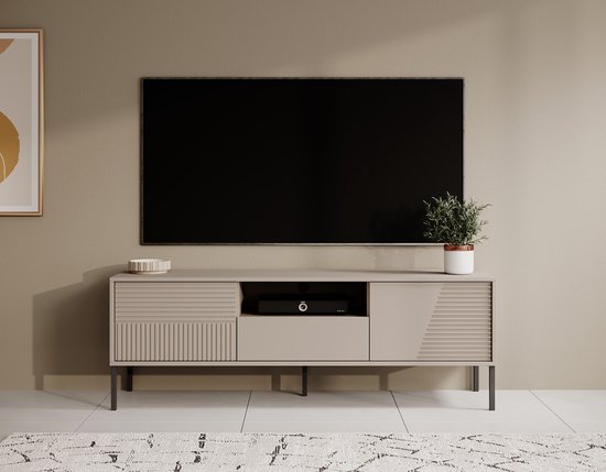 Meubella - TV-Meubel Davey - Beige - 155 cm | bol