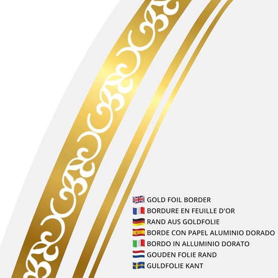 50 stuks Wit A4 Oorkonde Certificaat Papier met Gouden Folie Rand ...