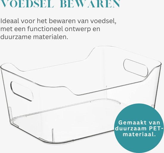 Organizers - Opbergdozen Set - Transparante Kunststof Bakken - Voor ...