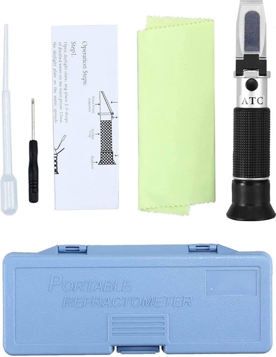 Refractometer - Alcoholmeter - Refractometer Suikerwaarde - Refractometer Alcohol | bol