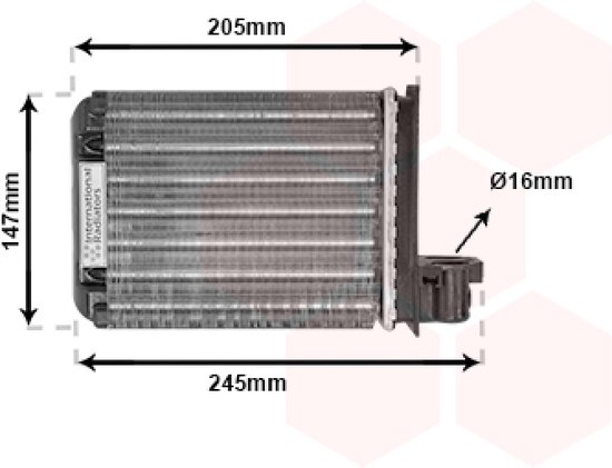 Van Wezel - KACHEL RADIATEUR VOOR ROVER METRO 1991-1995 | bol