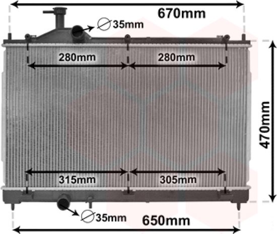 Van Wezel - RADIATOR VOOR MITSUBISHI OUTLANDER 2012-2015 1350A601 | bol
