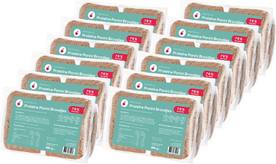 Protiplan | Proteïne Panini Broodjes | 12 stuks | 12 x 4 x 65 gram | bol