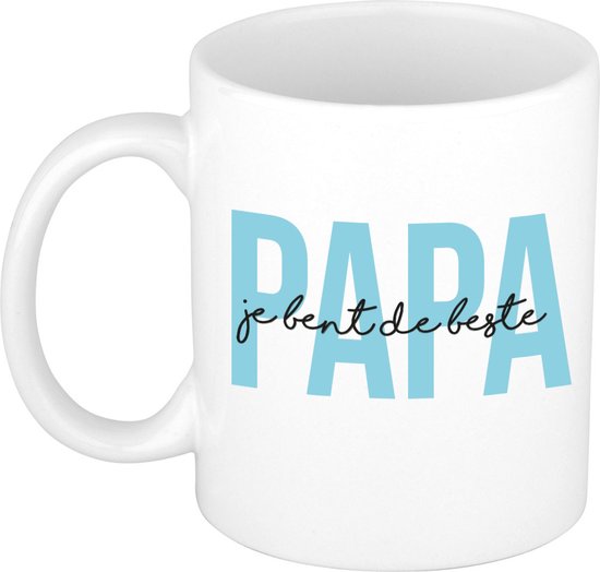 Bellatio Decorations Cadeau koffie/thee mok voor papa - blauw - de beste - keramiek -... | bol