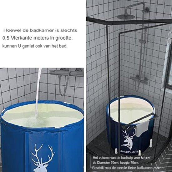 Inklapbaar Bad - Opvouwbaar Ligbad - Bath Bucket - 70x70cm | bol