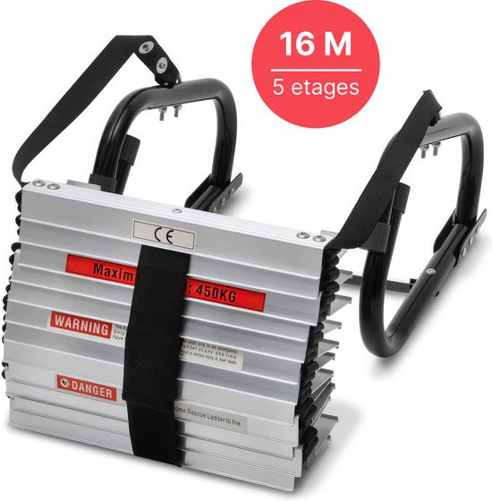 SAVS ESC-1600 Vluchtladder 16 meter - 5 verdiepingen - Brandtrap ...