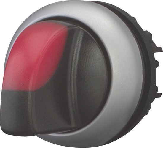 Eaton 216845 M22-WRLK3-R Keuzetoets Kunststof frontring Knevel Zwart 1 stuk(s) | bol