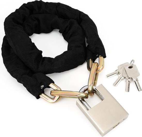 Motorfietsslot met sleutel, 1,2 m lang en 10 mm dik, robuust fietsslot ...