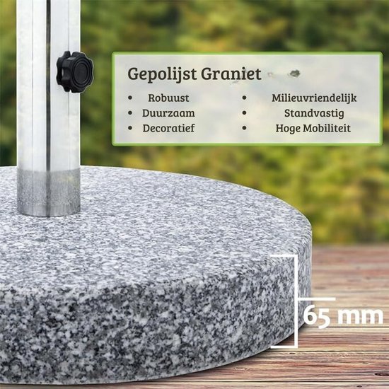 Luxe Parasolvoet op Wielen – Verrijdbaar – Hoogwaardige Gepolijst ...