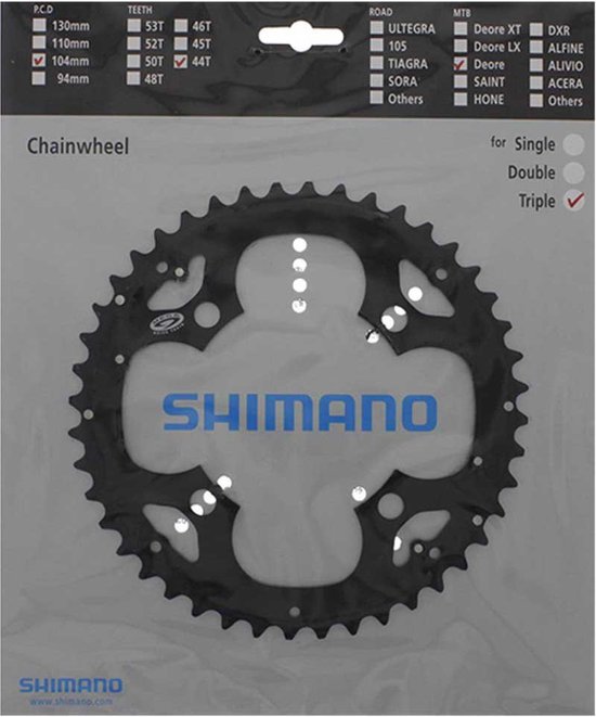 Shimano Kettingblad Deore Fc-m530 48t 9s 104 Mm Zwart | bol