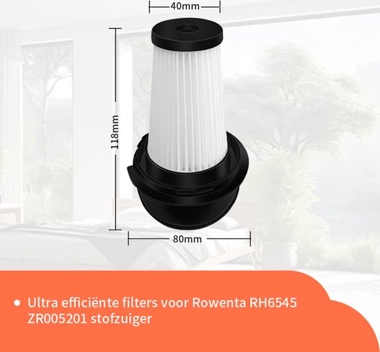 4 filters geschikt voor Rowenta Air Force Light en Cyclonic Force Light ...
