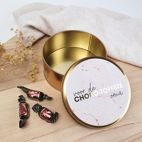 Blikken doos - Cadeau oma - GRATIS 400g VULLING - Oma cadeau - Cadeau ...