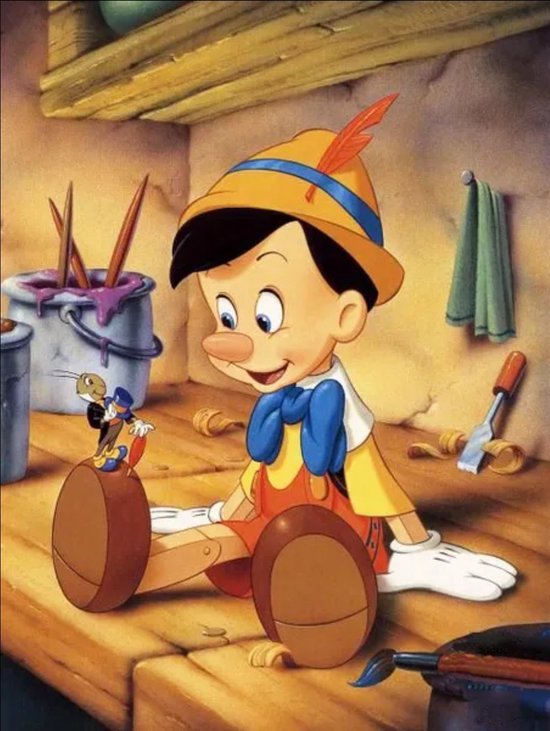 Diamond painting Disney Pinokkio 20x30 ronde steentjes | bol