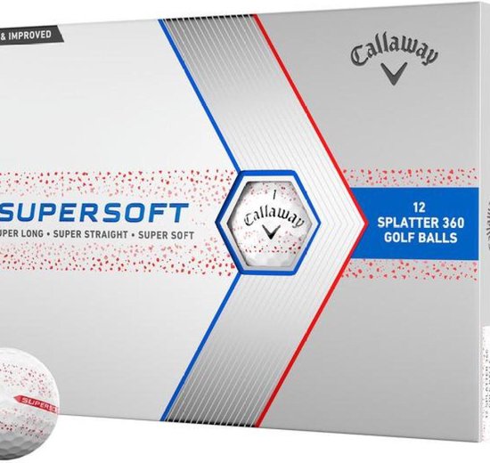 Callaway SuperSoft Splatter 360 Red 2024 Golfballen - Wit Rood | bol