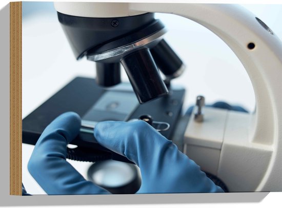 Hout - Laboratorium - Apparaat - Microscoop - Handschoenen - 40x30 cm ...