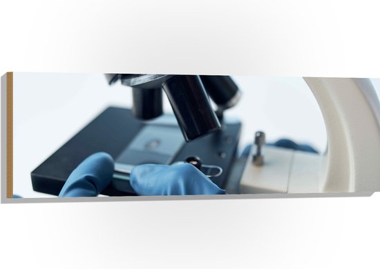 Hout - Laboratorium - Apparaat - Microscoop - Handschoenen - 120x40 cm ...