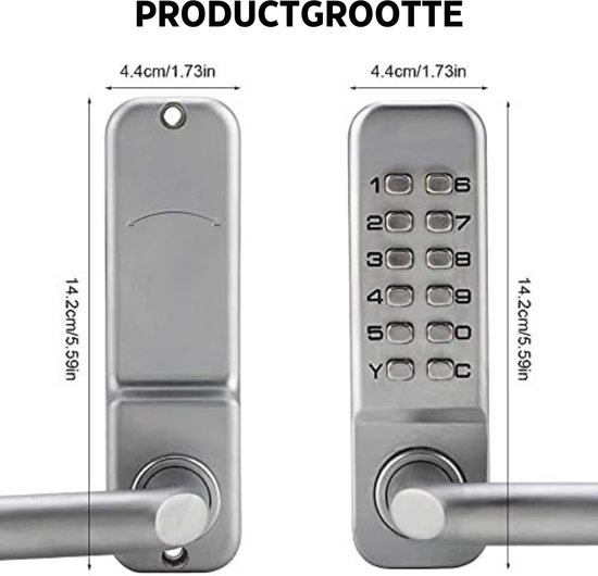 Slot - "SecureCode: Geavanceerd Digit Toetsenbord Deurslot met ...