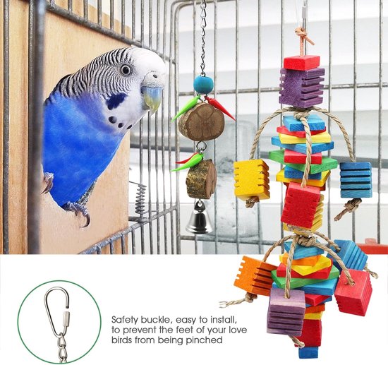 Papegaai Speelgoed Vogel Kauwen Speelgoed Natuurlijke Houten Papegaai Speelgoed... | bol