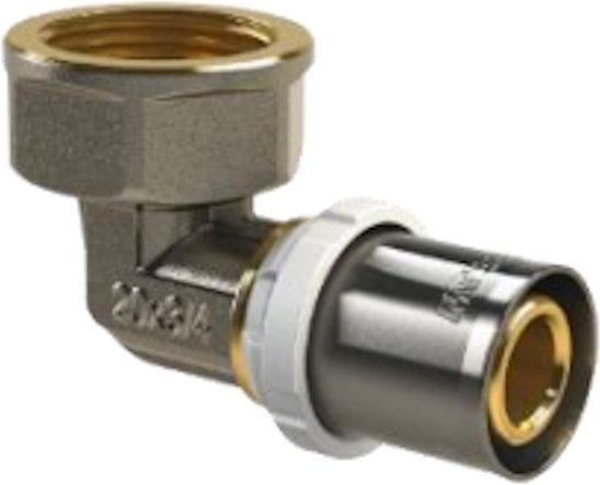 Perskoppeling knie bi 1/2" - 20x2 | bol