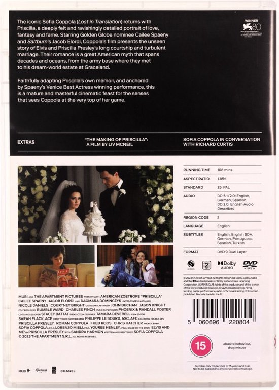 Priscilla Film DVD - Engels gesproken - Vanaf 15 jaar - 08.04.2024 | bol
