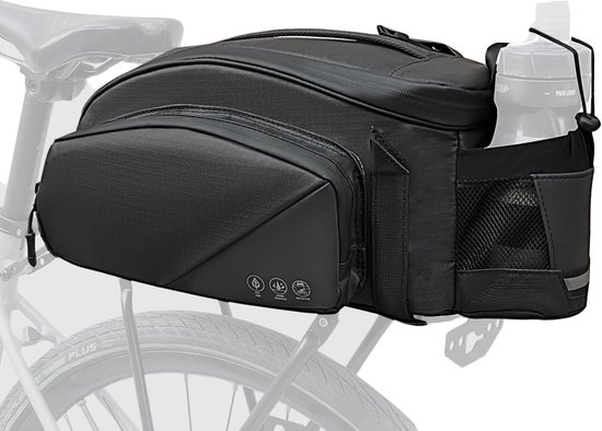 Fietstas 12L Fietstas voor bagagedrager met handvat en schouderriem ...