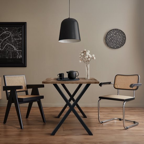 2x tafelpoten X-Design 60x72 cm zwart gepoedercoat stalen DIY ...