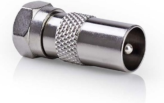 S-Conn Coax plug - F-connector Adapter - Mannelijk naar Mannelijk | bol