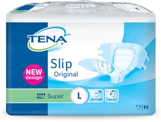 Tena Slip Super Original (plastic) Large - 3 pakken van 30 stuks | bol