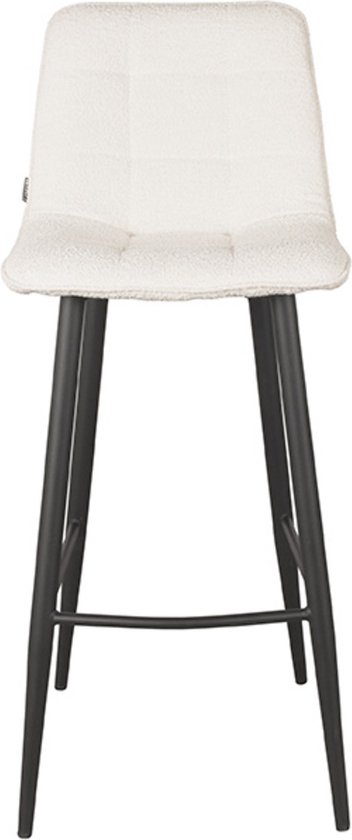 LABEL51 Jelt Barkruk - Wit - Boucle - Zithoogte 78 - Kruk - | bol