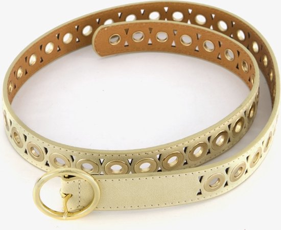 Dames riem beige goud - Maat 95 | bol