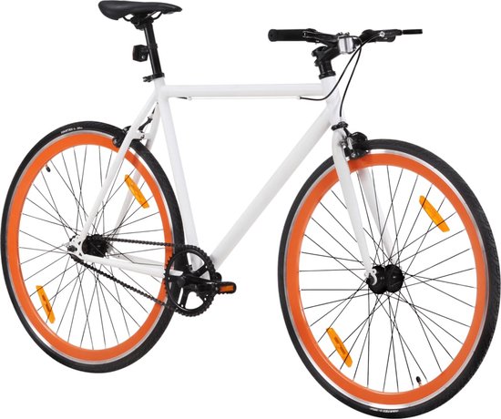 vidaXL - Fiets - met - vaste - versnelling - 700 - c - 51 - cm - wit ...