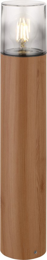 Moderne staande buitenlamp in houtoptiek - Julio | bol