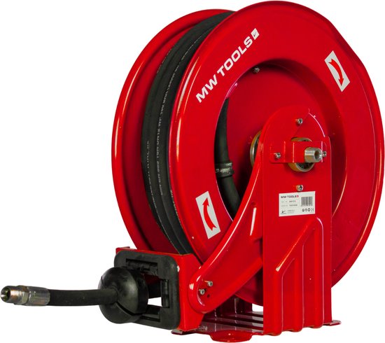 Haspel olie 15m ø 1/2 160 bar Gepoederlakt staal met automatische oprol ...