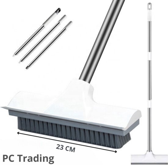Schrobber 2 in 1 - Trekker douche - Schrobbezem - 129cm - Wit ...
