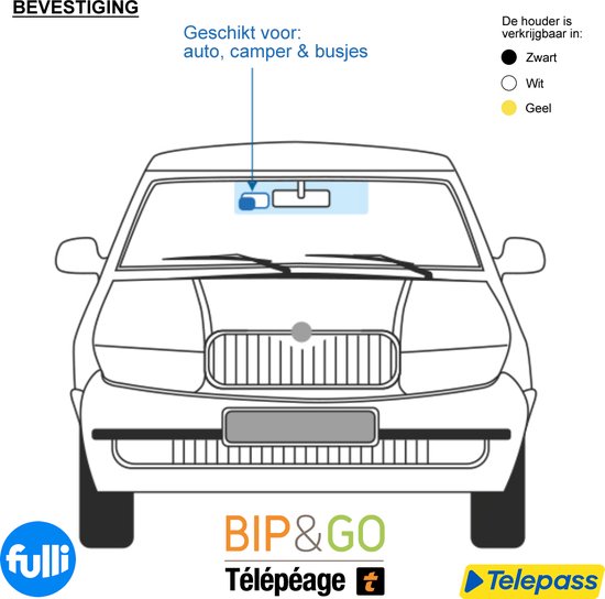 BIP&GO Tolbadgehouder ANWB Geel Tolkastje Yellow Clip Fulli Tollbox ...