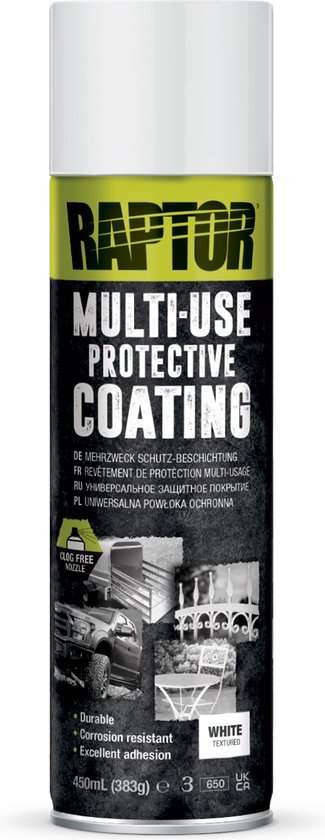 Raptor Liner Multi-Use Bedliner Coating WIT spuitbus 450ml | bol