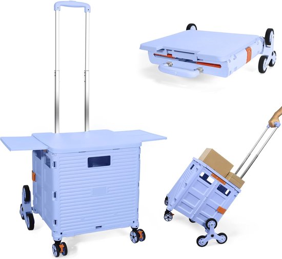 Inklapbare Boodschappentrolley Opvouwbare Draagbare Winkelwagen met ...