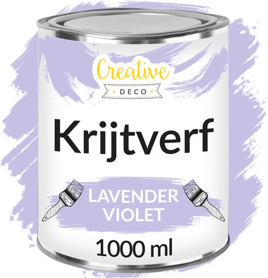 Creative Deco 1000 ml Paars Krijt-Verf | Mat en Wasbaar | Perfect voor ...