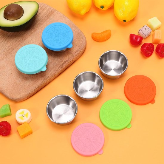 Bastix - Set van 5 saladedressingcontainers, 50 ml roestvrijstalen ...