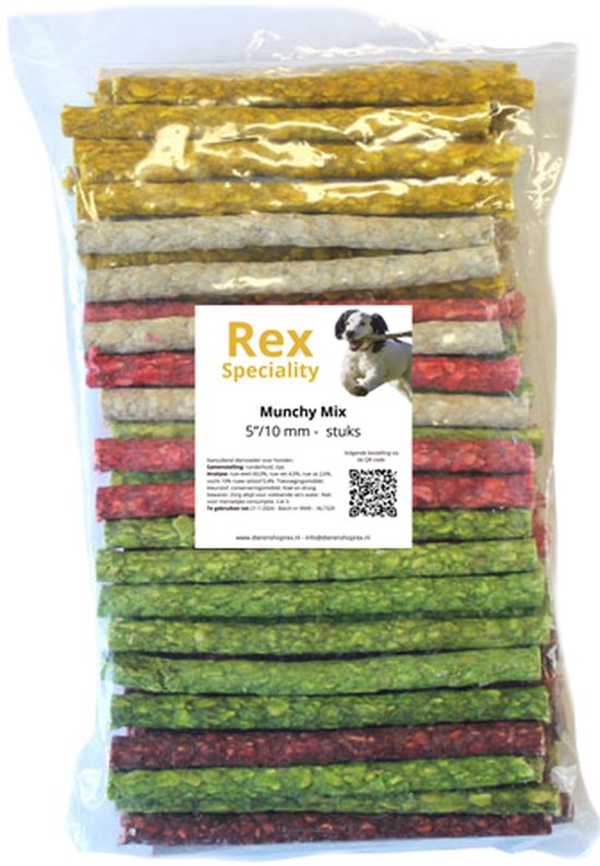 Rex Speciality Munchy Mix 5"/10 mm kauwstaven hond 100 stuks | bol