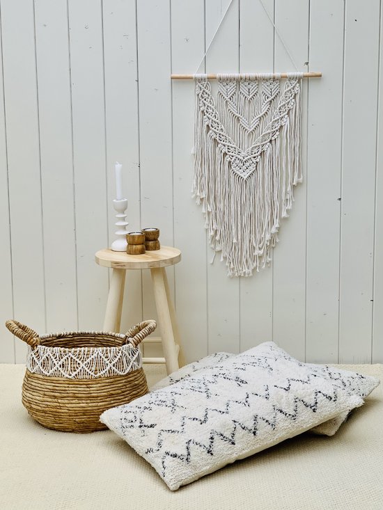 Wanddecoratie macramé - 100 cm - boho/Bali/Ibiza | bol
