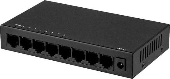 Technetix - 8 Ports Gigabit Ethernet Switch incl. voeding | bol
