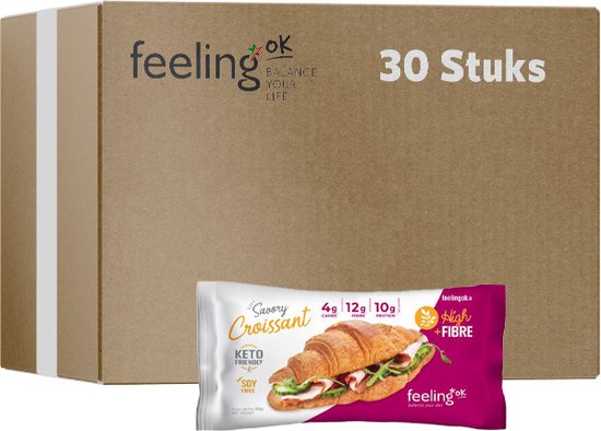 Feeling OK | Salty Croissant Savory | 30 Stuks | 30 x 50 gram | bol