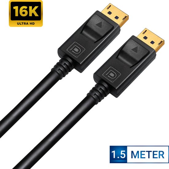 Câble JustValue DisplayPort 2.1 - 1,5 mètre - Lunettes VR - Vesa ...