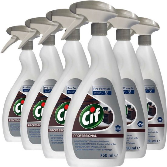 Cif Professional Meubelspray Pro Formula - 6 x 750 ml ...